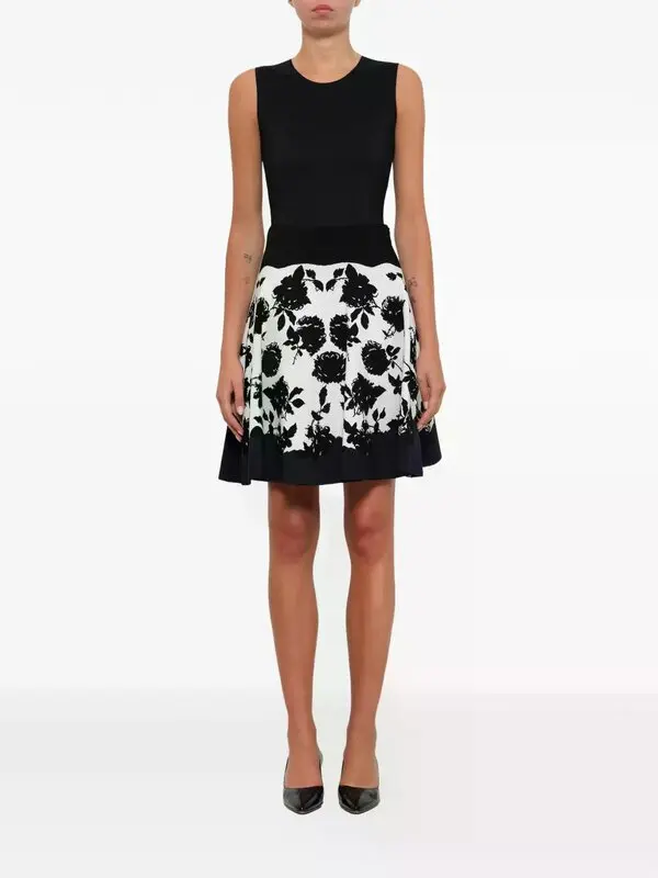 Alexander McQueen Floral A-line Skirt