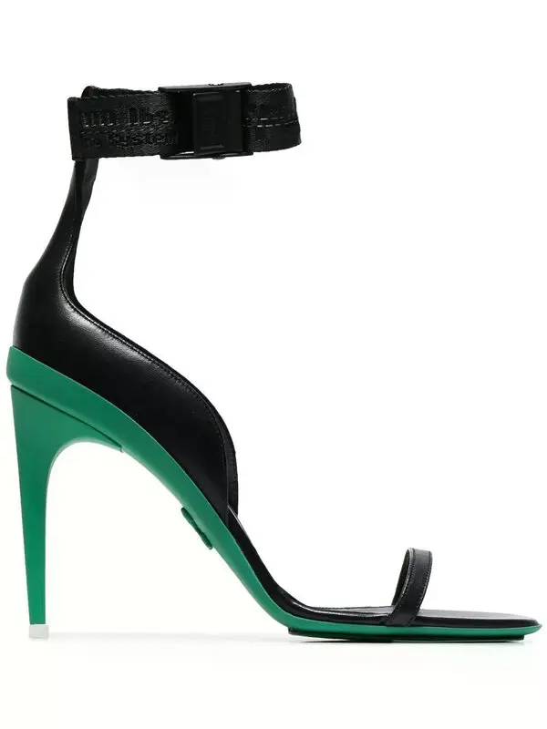 Off-White Industrial 100 Leather Strappy Sandals