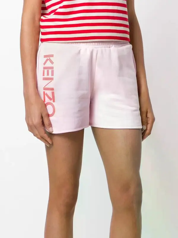 Kenzo Logo Print Track Shorts