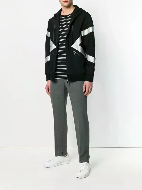Neil Barrett And Silver Modernist Hooded Jacket