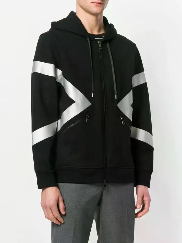 Neil Barrett And Silver Modernist Hooded Jacket