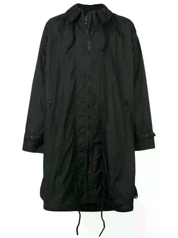 Y3 Long Windbreaker Jacket With Drawstring Hem