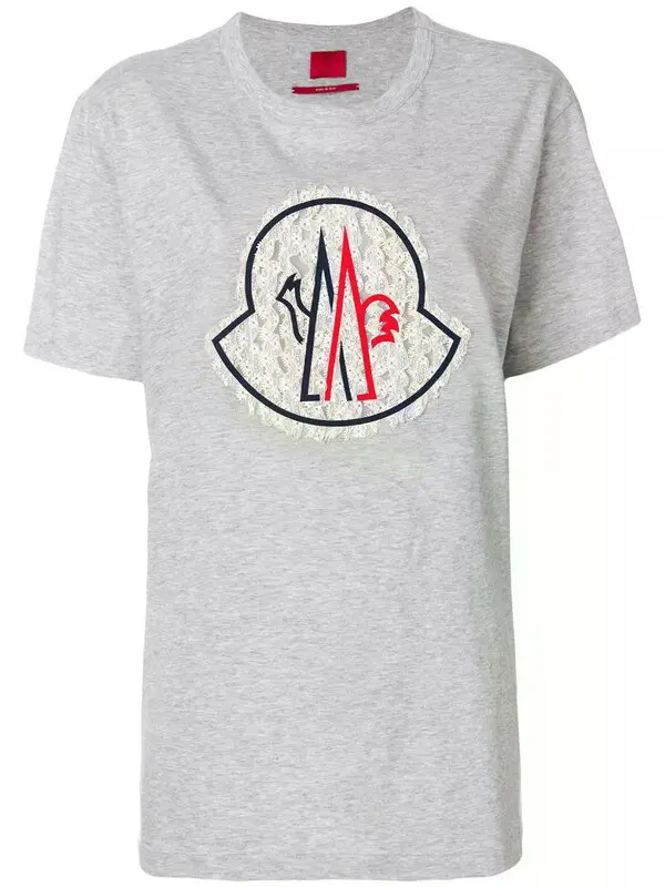 Moncler Crew Neck T-shirt With Lace Detail