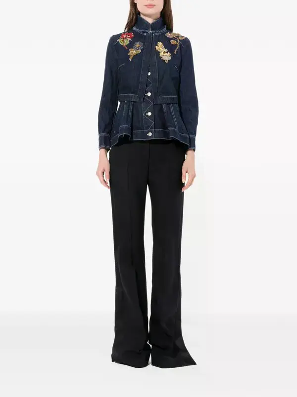 Alexander McQueen Embroidered Peplum Jacket