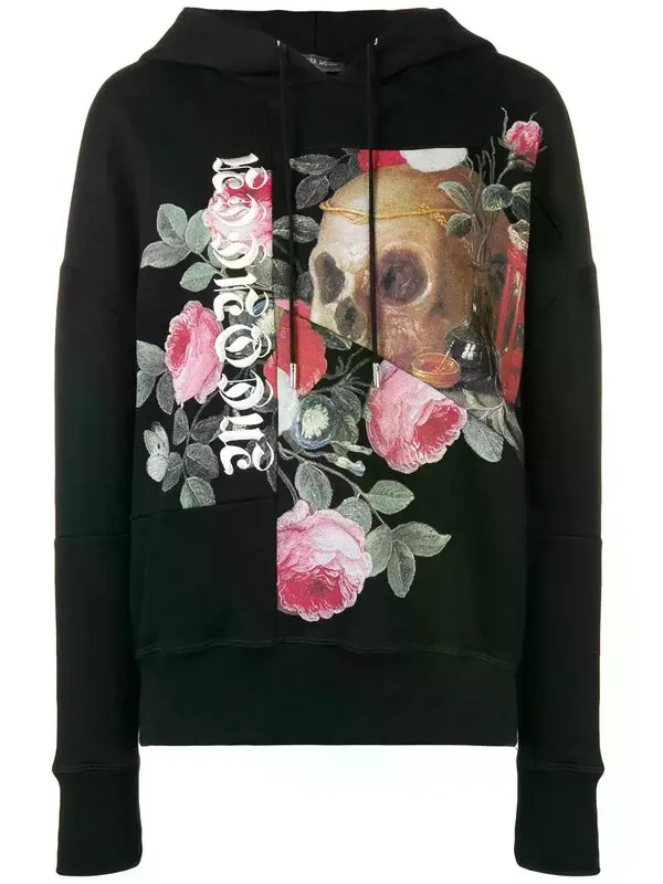 Alexander McQueen Patchwork Skull And Roses Hoodie