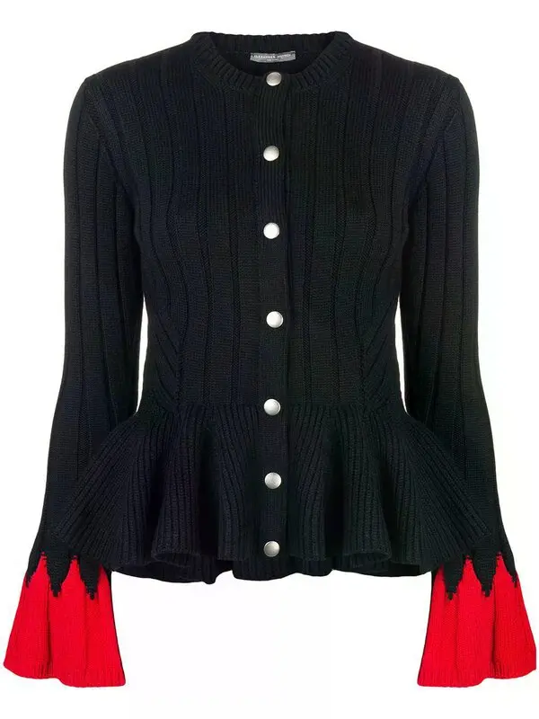 Alexander McQueen Contrast Sleeve Cardigan