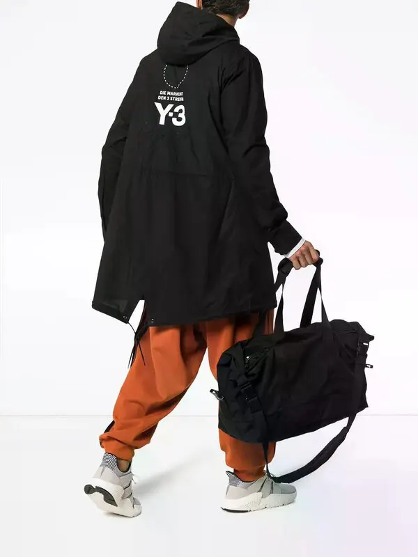 Y3 Logo Print Hooded Parka