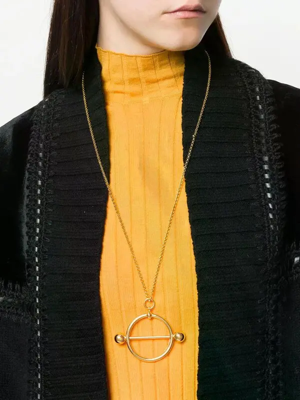 JW Anderson Disc Pendant Necklace - Gold