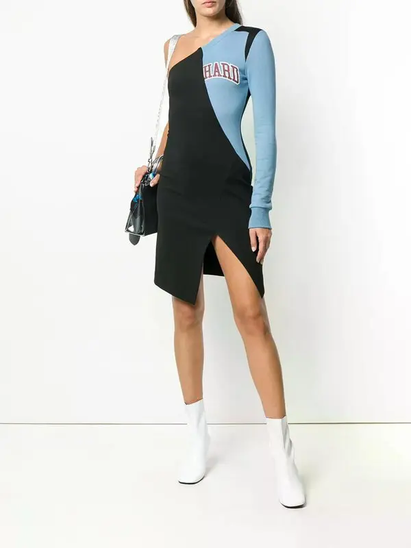 Off-White One Shoulder College Dress