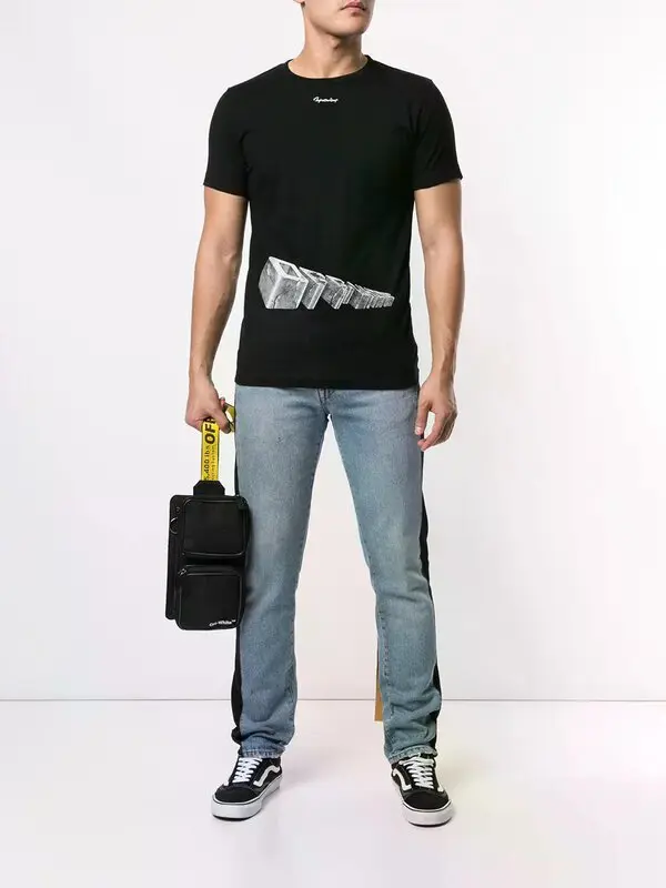 Off-White Regular Fit Jeans With Lace-up Detail