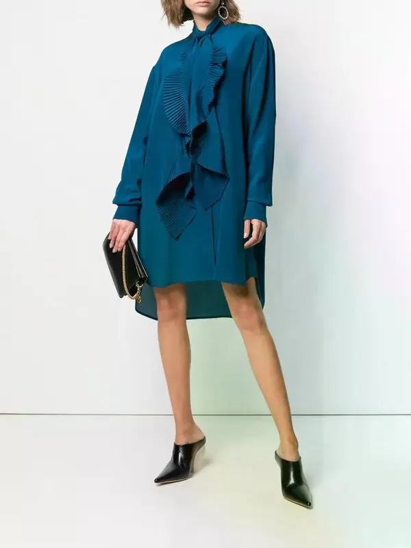 Givenchy Pleated Scarf Shirt Dress