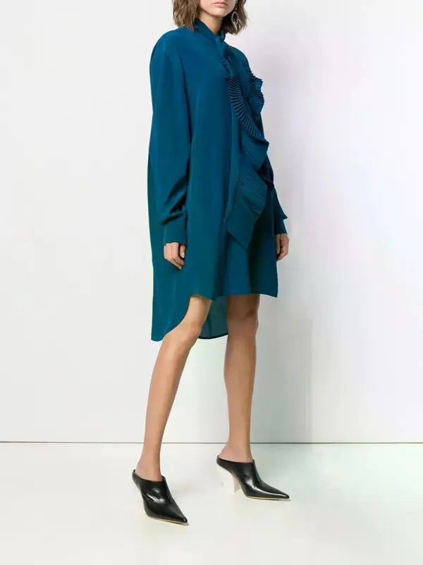 Givenchy Pleated Scarf Shirt Dress
