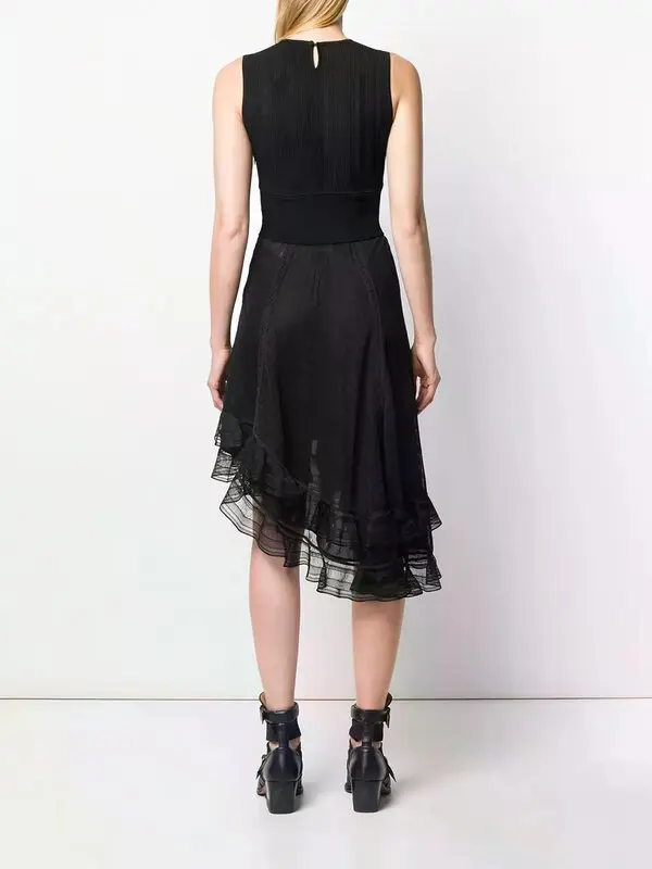 Alexander McQueen Asymmetrical Draped Knit Dress