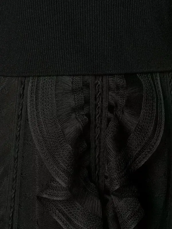 Alexander McQueen Asymmetrical Draped Knit Dress