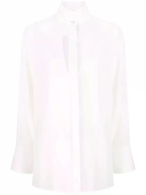 Givenchy Cut-out Detail Silk Shirt