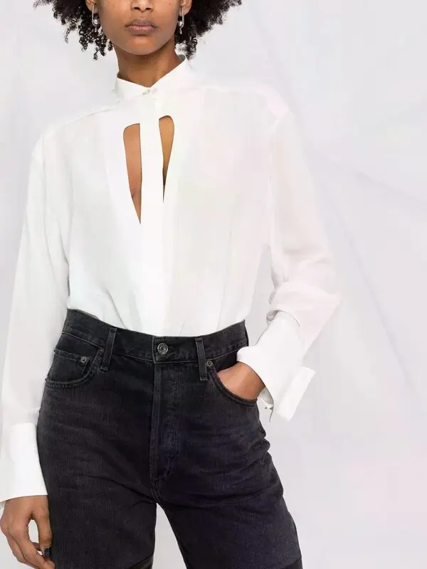 Givenchy Cut-out Detail Silk Shirt