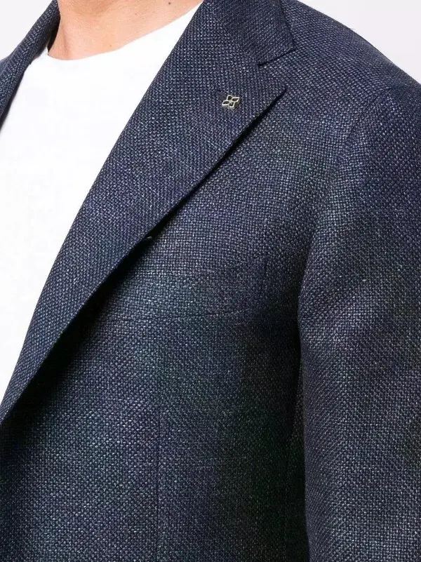 Tagliatore Single-breasted Wool-linen Blazer