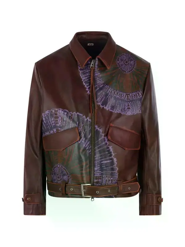 KHOKI Graphic Print Belted Jacket
