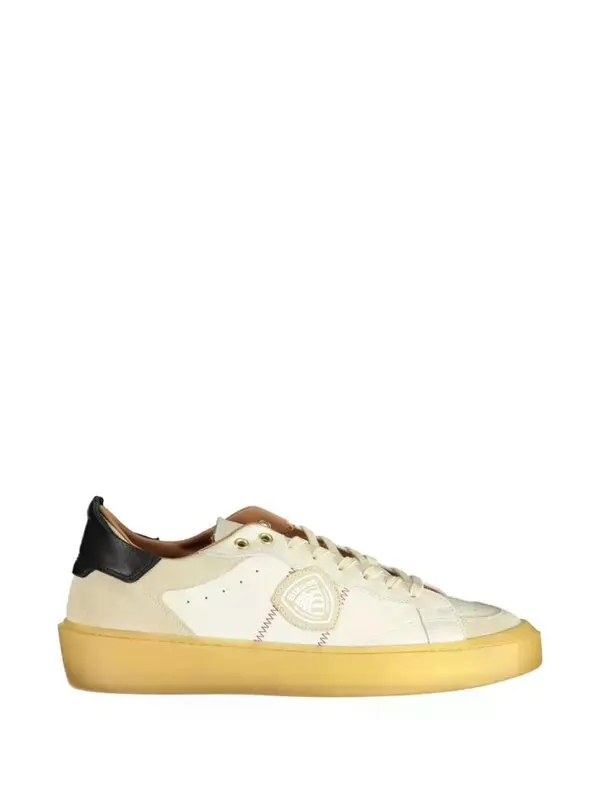 BLAUER. Logo-patch Panelled Sneakers - Neutrals