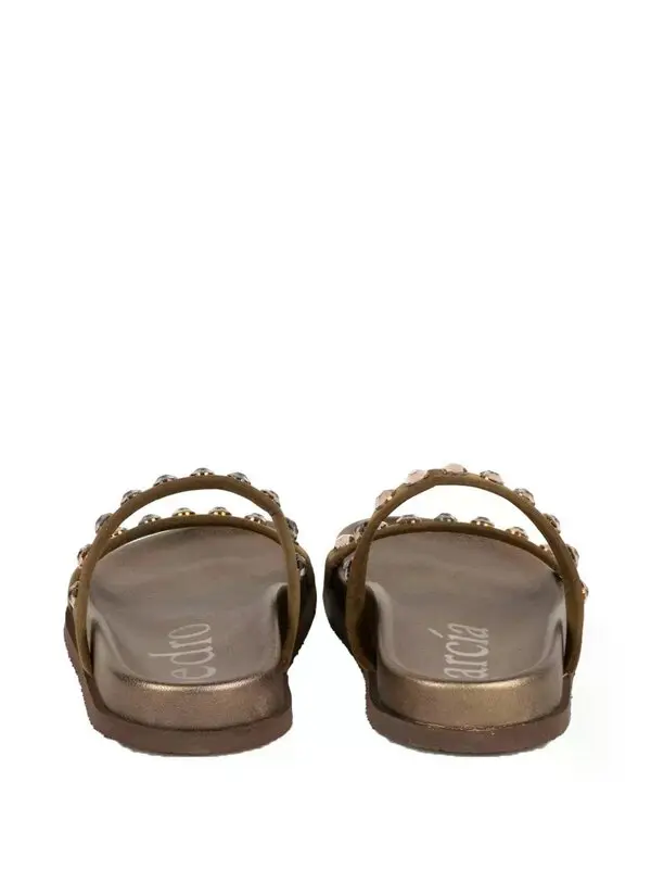 PEDRO GARCIA Doyle Embellished Satin Sandals