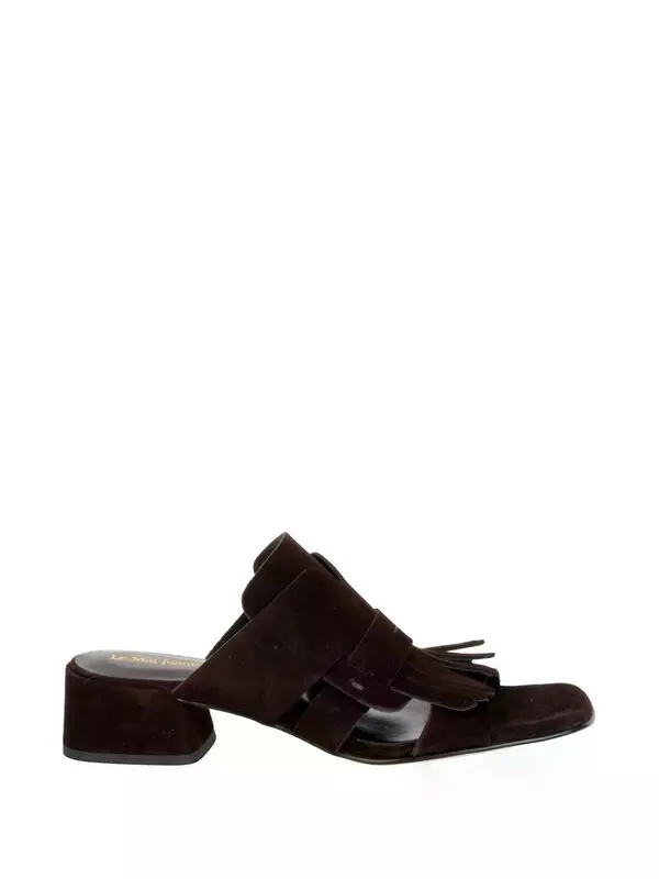 LUCA GROSSI Fringed Suede Sandals