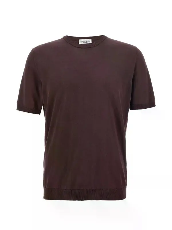 ROBERTO COLLINA Crew Neck Short Sleeve Sweater