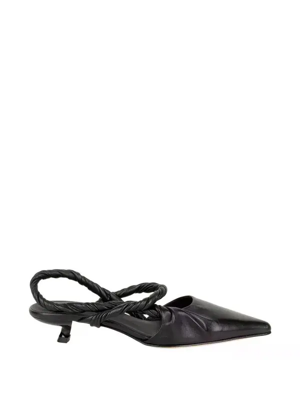 JVAM Twisted-strap Pointed-toe Pumps - Black