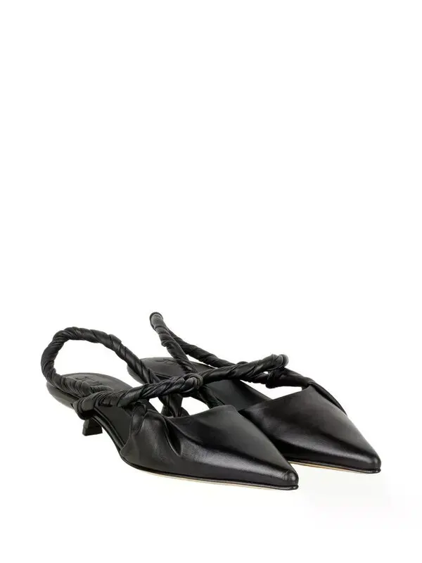 JVAM Twisted-strap Pointed-toe Pumps