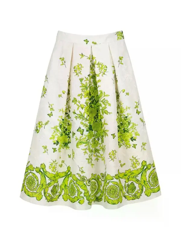 LUNATICA MILANO Luna T Athene Floral-print Midi Skirt - White