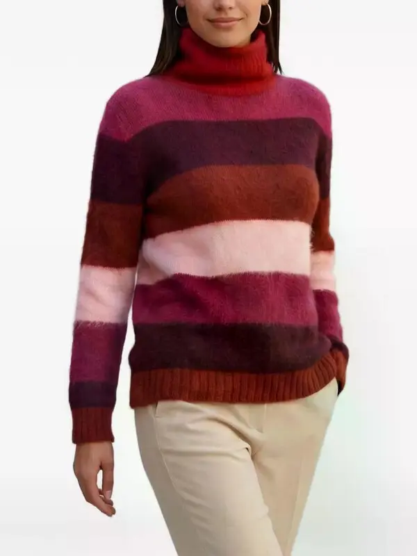 GIANLUCA CAPANNOLO Striped Roll-neck Sweater