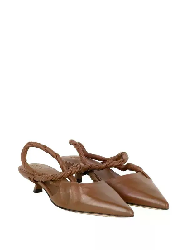 JVAM Twisted-strap Pointed-toe Pumps