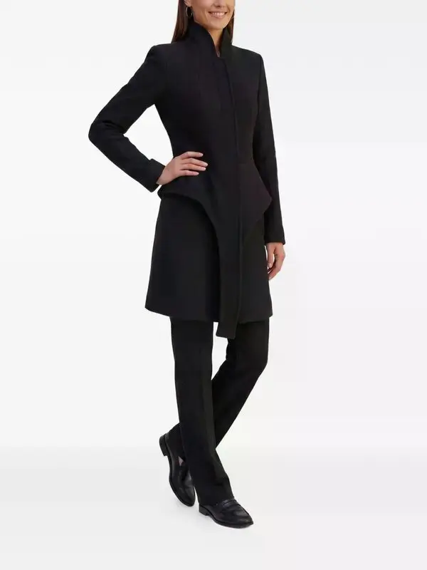 Givenchy Peplum-waist Funnel-neck Coat