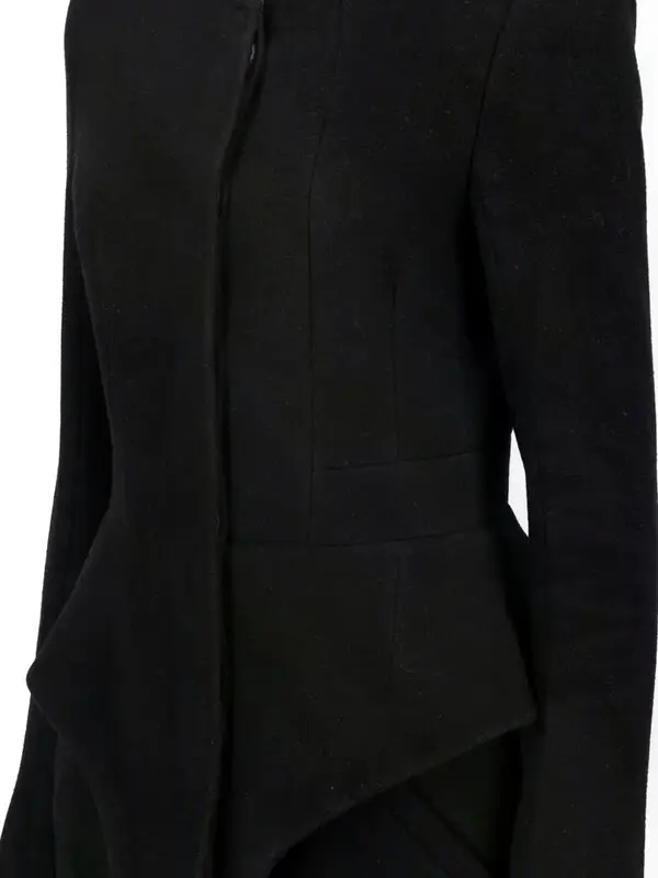 Givenchy Peplum-waist Funnel-neck Coat