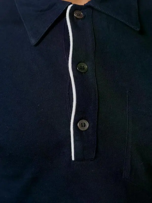Helmut Lang Contrasting Placket Polo Shirt