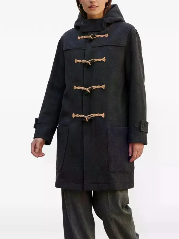 s*h様 ralph lauren gown coat｜ラルフローレン ガウンコ Polo Ralph Lauren Hooded Toggle-Fastening Long Coat - Grey