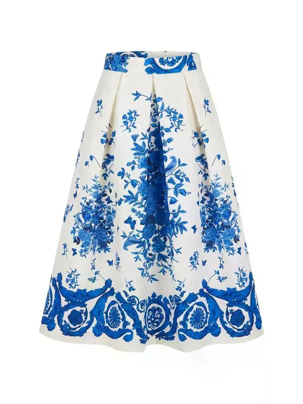 LUNATICA MILANO Luna T Athene Floral-print Midi Skirt - White