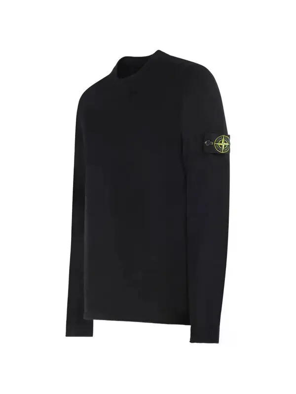 Stone Island Logo Patch Crew Neck Sweater