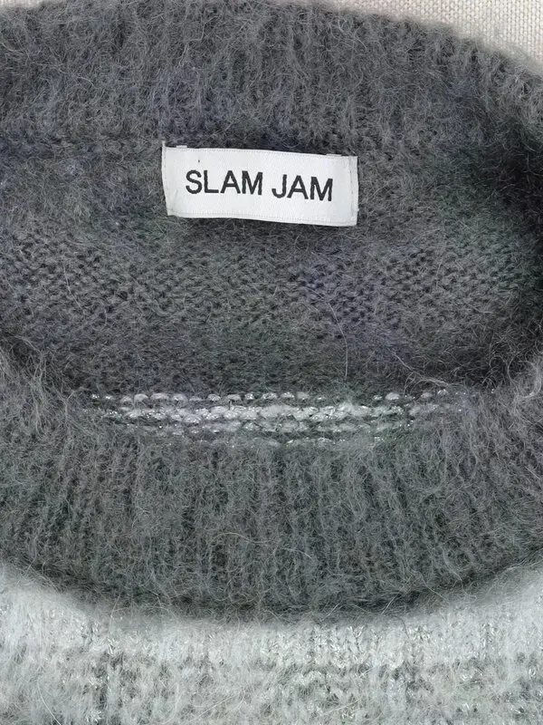 SLAM JAM X Levi's Striped Brushed-knit Sweater - Grey