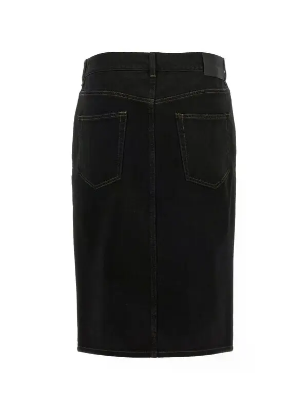 Saint Laurent Baggy Split-front Denim Pencil Skirt