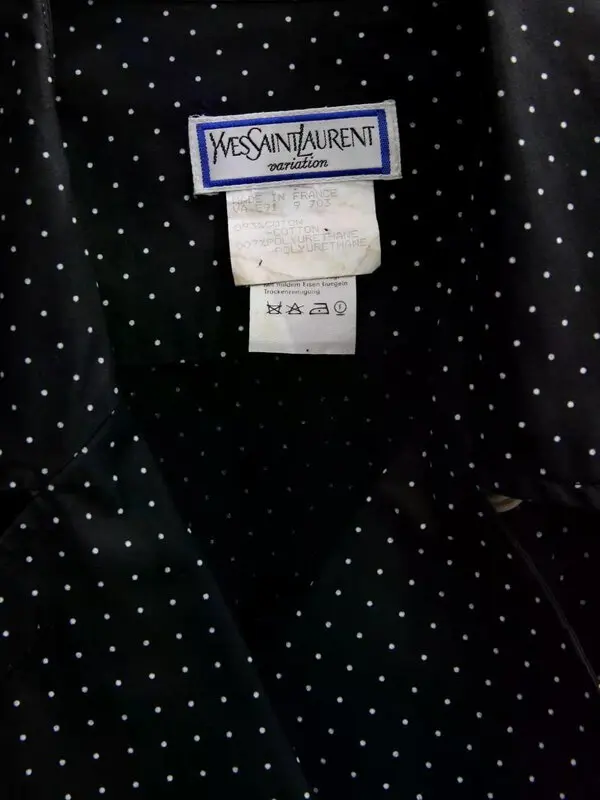 Saint Laurent 1991 Dot-print Belted Trench Coat