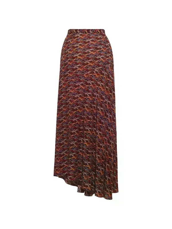 Adam Lippes Tess Geometric-print Midi Skirt