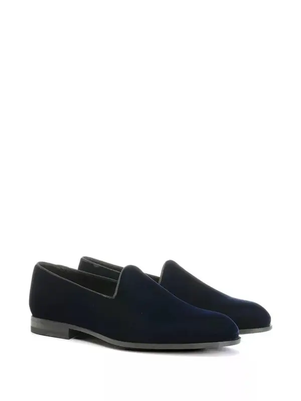 Tagliatore Skyler Velvet Loafers - Blue