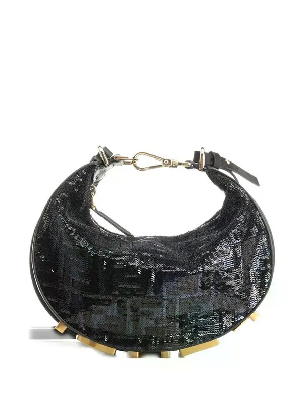 Fendi Mini Baguette Shoulder Bag - Black
