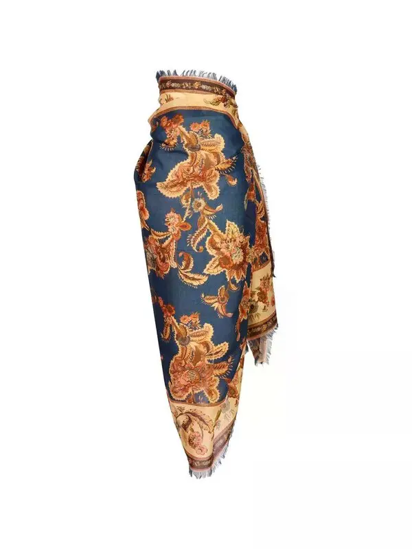 Zimmermann Floral-print Frayed Pareo