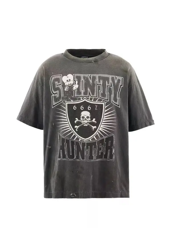 SAINT MXXXXXX Sainty Hunter Graphic-print T-shirt - Grey