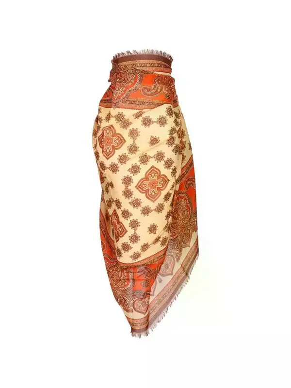 Zimmermann Paisley-print Frayed-edge Pareo