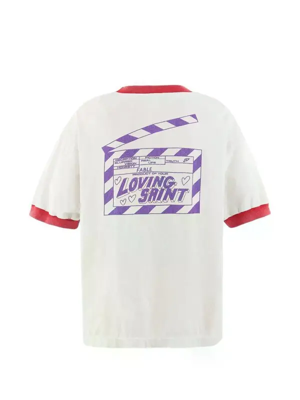 SAINT MXXXXXX Graphic-print Ringer T-shirt