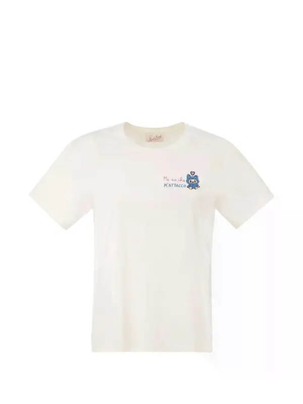 MC2 SAINT BARTH X Labubu Emilie Embroidered T-shirt - Neutrals