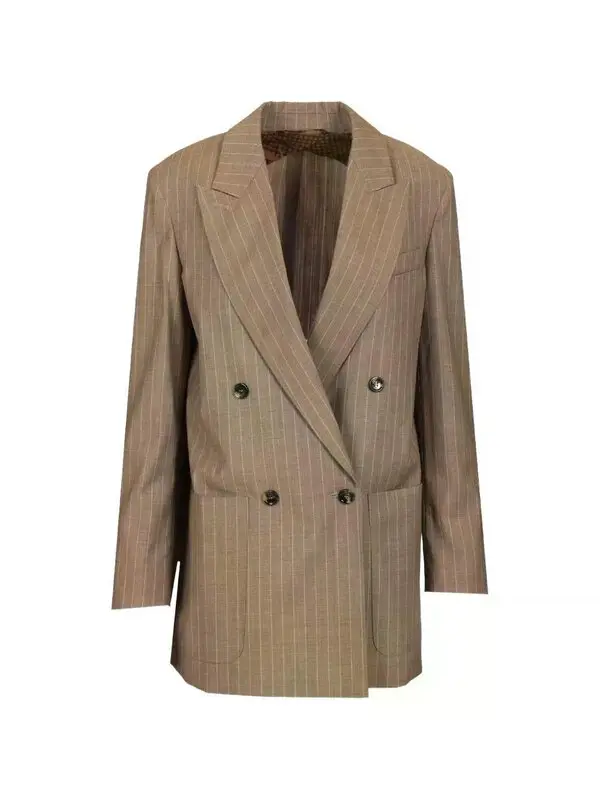 Max Mara Pinstripe Double-breasted Blazer - Neutrals