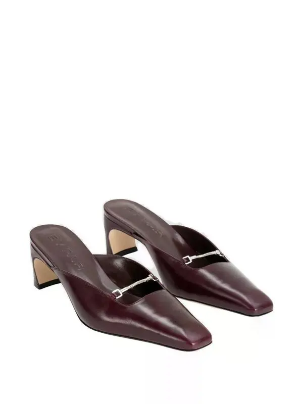 By Far Leda Chain-detail Mules - Red